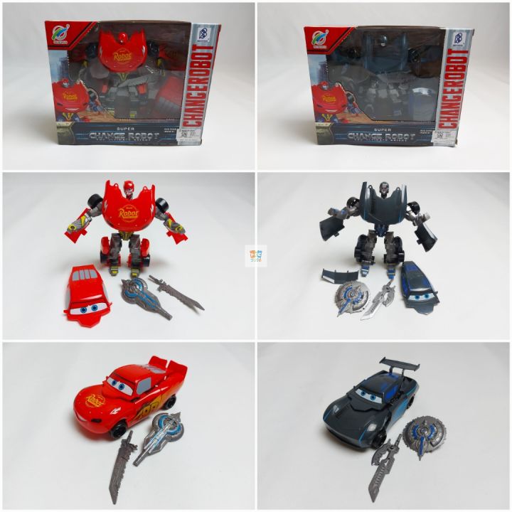 Mainan Transformer Car Lightning Mcqueen Transform To Robot Mobil ...