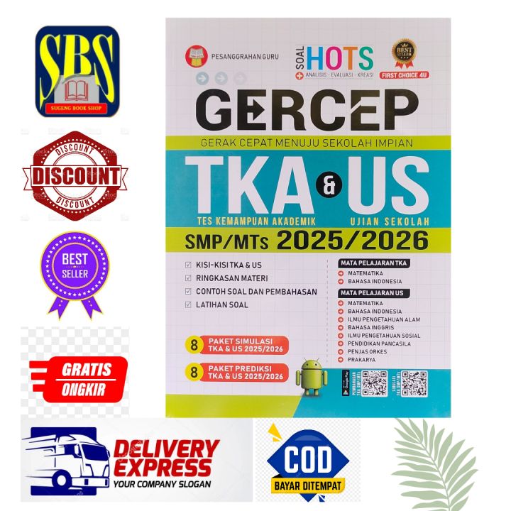 Buku Original GERCEP TKA & US SMP / MTs 2025/2026 Untuk Penerbit Yrama ...