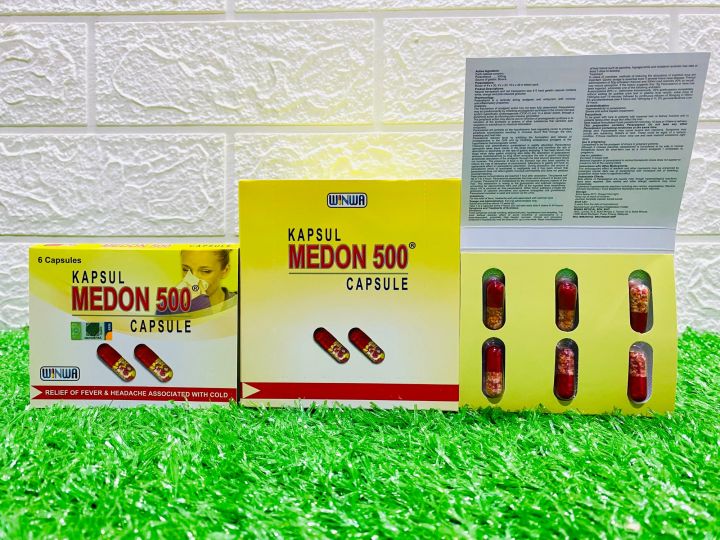 MEDON 500 CAPSULE WINWA FLUCOLD MEDICINE [6CAPSULE/STRIP] | Lazada