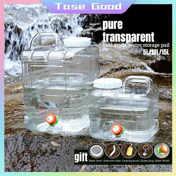 Tase Good price Outdoor bucket 5L / 10L / 15L portable multifunctional transparent food grade ...
