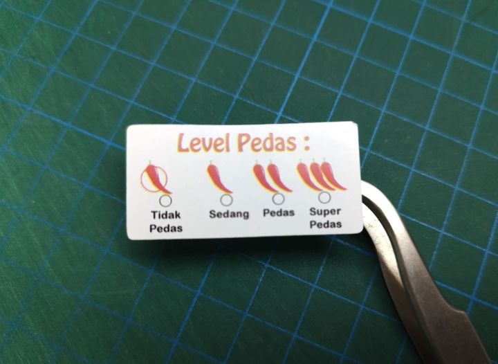 sticker label level pedas 50 pcs ukuran 4x2cm | Lazada Indonesia