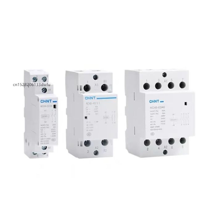Original CHINT NCH8-20 NCH8-25 NCH8-40 NCH8-63 Din Rail ในครัวเรือน AC Modular Contactor สําหรับ ...