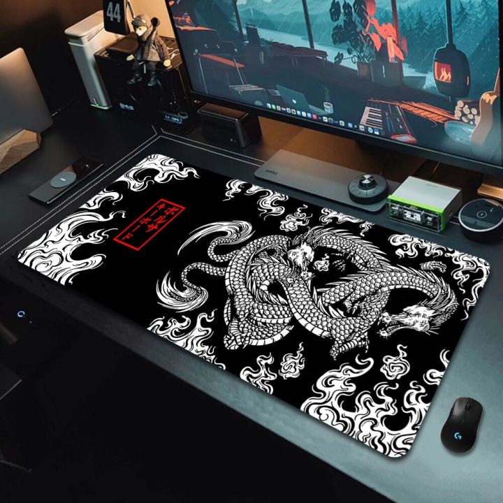 มังกรญี่ปุ่นขนาดใหญ่ Gaming Mousepad XXL คีย์บอร์ด Gamer เมาส์ Pad บน ...