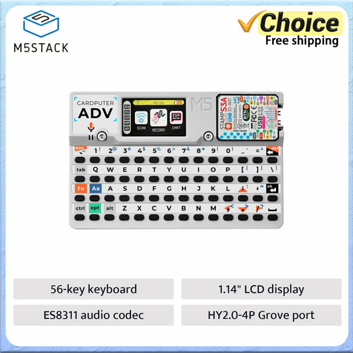 M5Stack Cardputer Adv ESP32 Card Computer 56 Key Programmable ...