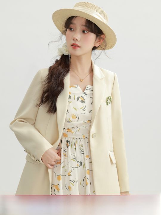 Lingjiu ผู้หญิง ลำลอง ทันสมัย ขากว้าง ชุดสูท เสื้อแจ็คเก็ต ฤดูใบไม้ผลิ ฤดูร้อน 2024 สินค้าใหม่มา ...