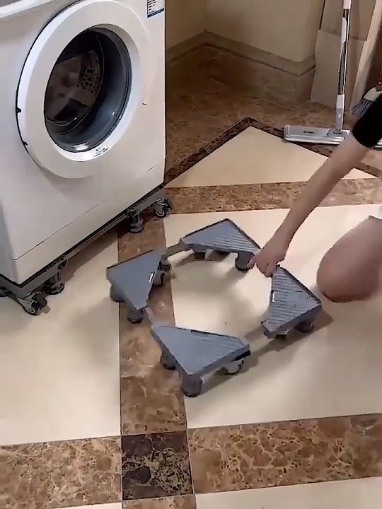 TOVELENT Washing Machine Stand With Wheels Heavy Duty Refrigerator ...