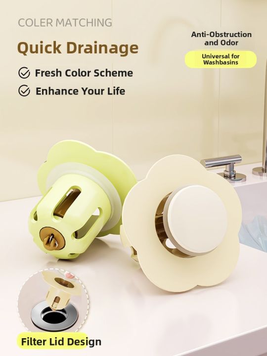 Bouncing Core Bathroom Sink Drain Plug Anti-Clogging Filter Anti ...