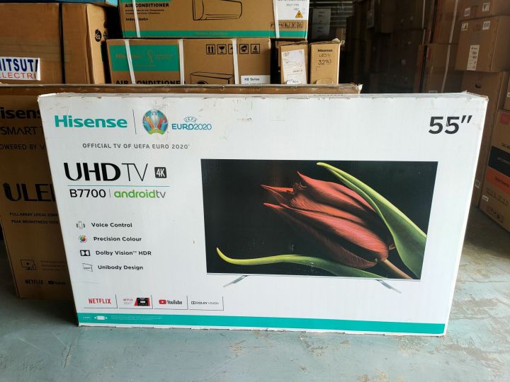 Hisense Android TV 4K UHD 55" 55B7700UW (Grade B) รองรับคำสั่งเสียง ...