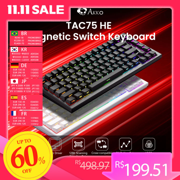 AKKO TAC75 HE Magnetic Switch Keyboard 75% Gaming Keyboards Rapid ...