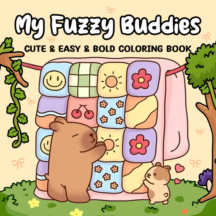 MY FUZZY BUDDIES: Coloring Book for Adults Featuring Cute Cozy Daily ...