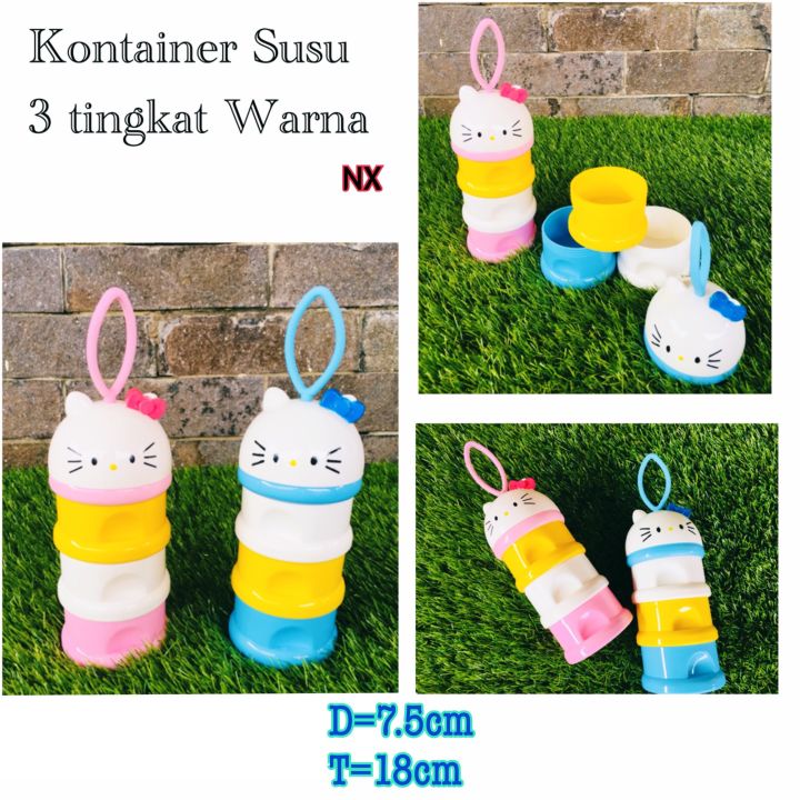 Container Susu 3 Tingkat Warna / tempat susu sufor bayi | Lazada Indonesia