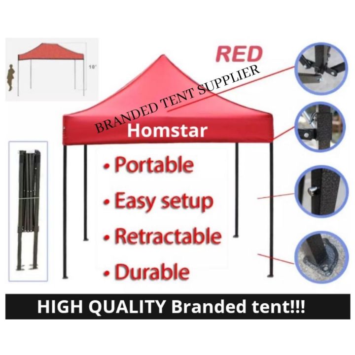 HOMSTAR ⭐ RETRACTABLE TENT 2m x 2m Retractable Gazebo/ Memorial/ Garage ...