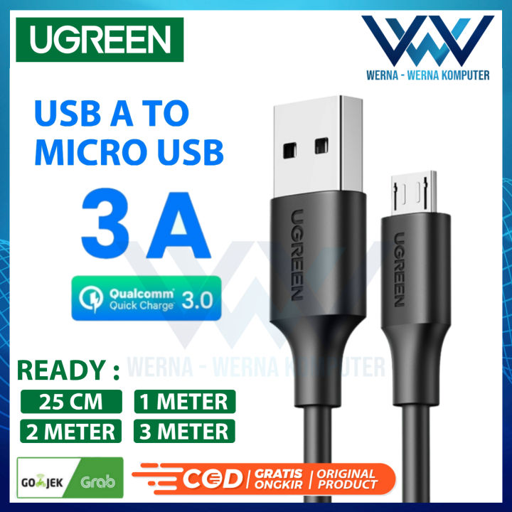 UGREEN Kabel Charger / Data Micro USB 3A Fast Charging | Lazada Indonesia