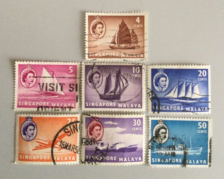 1955 Singapore Definitive Stamps Loose Set | Lazada