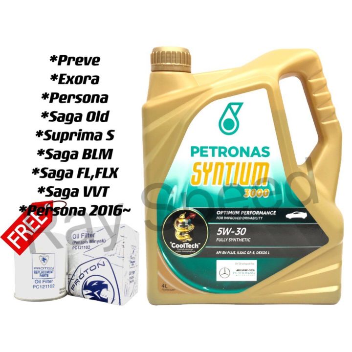 PETRONAS Syntium 3000 5w 30 Minyak Enjin Kereta Fully Synthetic Minyak ...