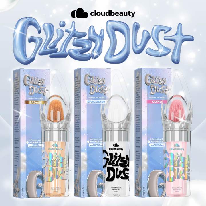 GLITZY DUST enchanted glow highlighter Tap with infused jojoba seed ...