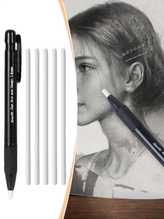 Retractable Eraser Stick Mechanical Erasing Pencil Eraser Pen 3.8mm ...