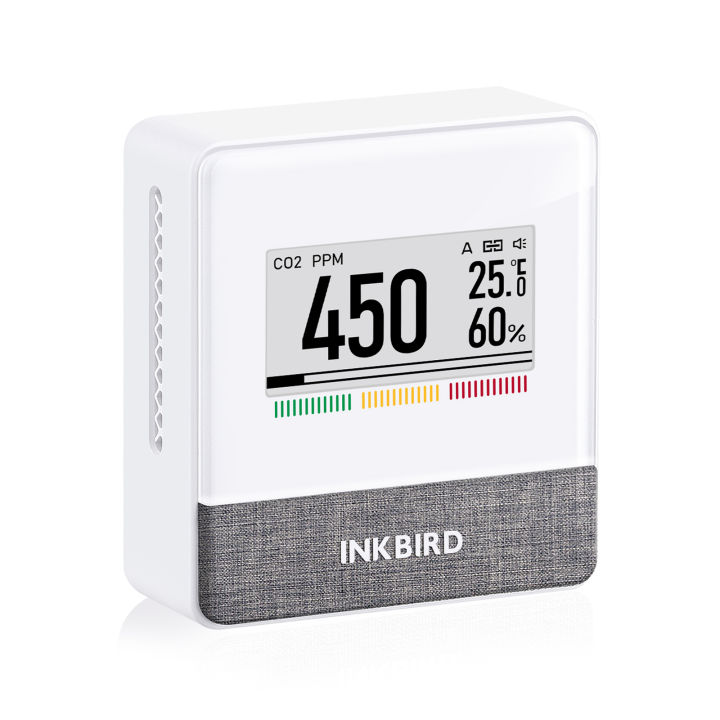 INKBIRD IAM-T1 Smart Indoor Air Quality Monitor Portable CO2 Detector ...