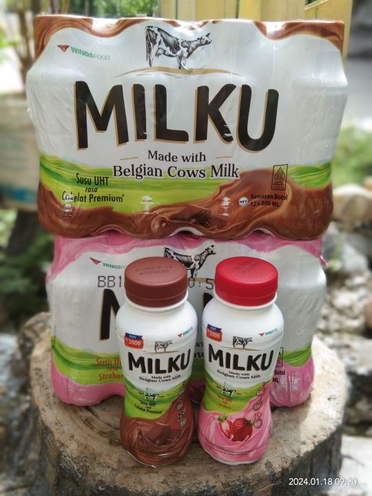 MILKU 1 DUS isi 12 Botol / Milku Susu UHT | Lazada Indonesia