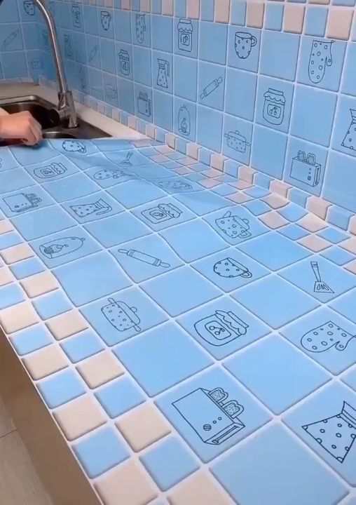 Sticker dapur Anti Panas 60CM X 5M Tahan panas Waterproof Stiker dapur ...