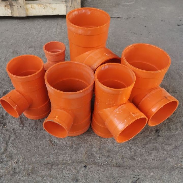 good quality TEE thick sanitary pvc orange Tee 2x2 3x2 3x3 4x3 4x2 4x4 ...