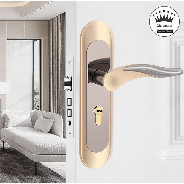 Minimalist Door Lock Continental Bedroom Door Handle Lock Interior Anti ...
