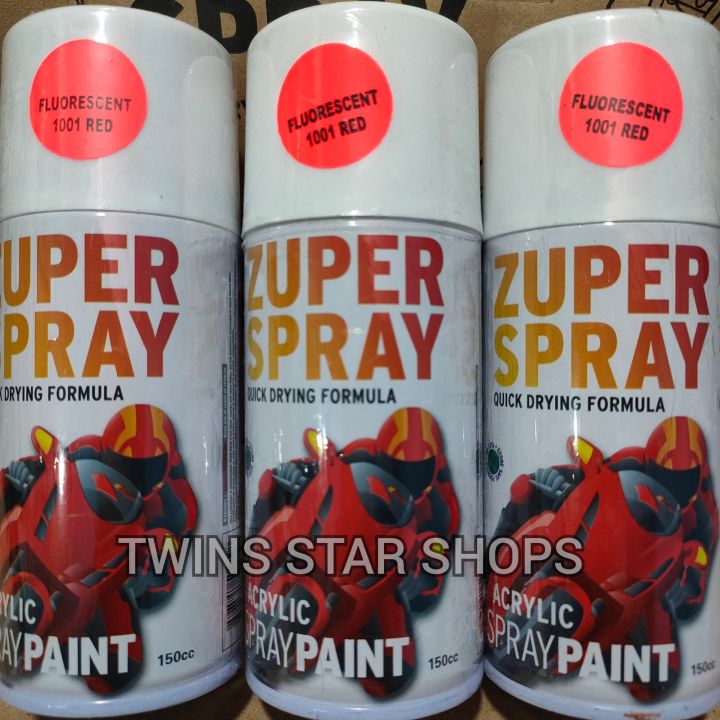 Pilox Pilok Cat Semprot Zuper Warna Fluorescent Red 1001 Merah Stabilo ...