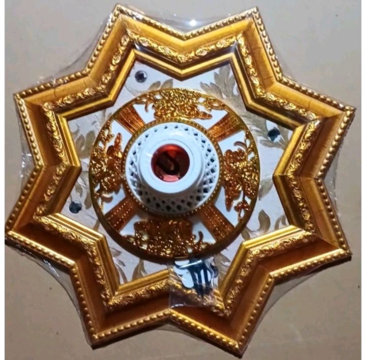 ornamen fitting lampu pvc / ornamen lampu plafon PVC bintang | Lazada ...