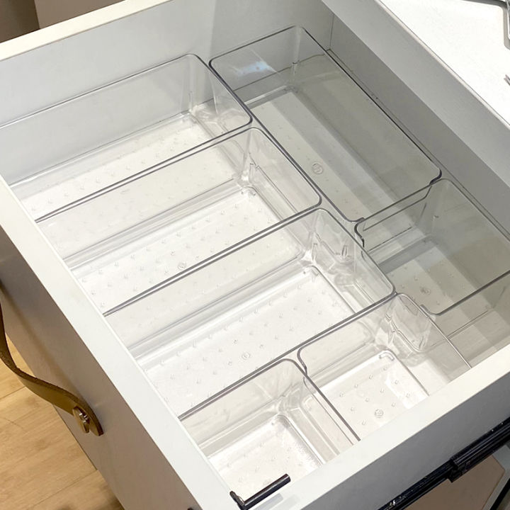 Drawer Built-in Cosmetics Storage Box Segmented Organizer Acrylic ...
