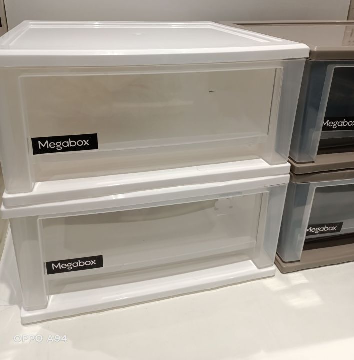 Megabox Single Drawer white/brown | Lazada PH