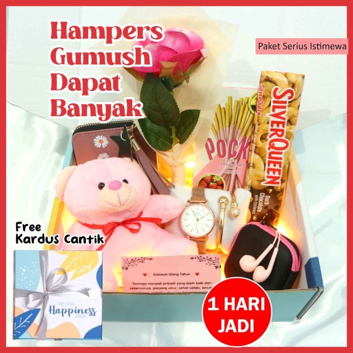 Kado Ulang Tahun Cewek Hadiah Pacar Ultah Kado Anniversary Wisuda Valentine Birthday Hampers ...