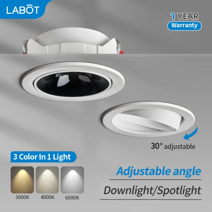 Adjustable Angle Recessed Downlight Ultra-thin Anti-glare Spotlight ...
