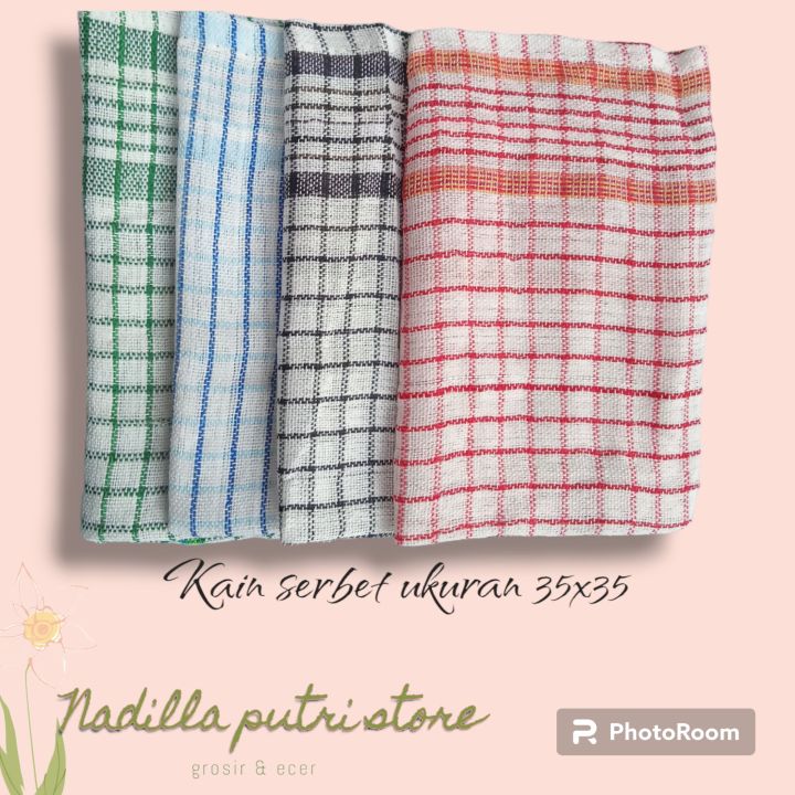 KAIN LAP SERBET LAP DAPUR LAP TANGAN LAP PIRING LAP MEJA MAKAN 1LUSIN ...