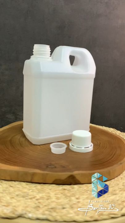 Jerigen 1 Liter kotak Botol isi 1 - Plastik Jerigen Kotak 1000 ml ...