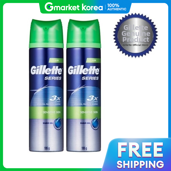 Gillette | Gillette Series Gel Sensitive Skin Shaving Gel 195g 2 Count ...