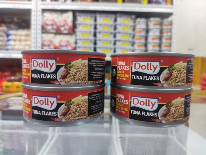 dolly tuna flakes on oil & hot sold per 4 cans | Lazada PH
