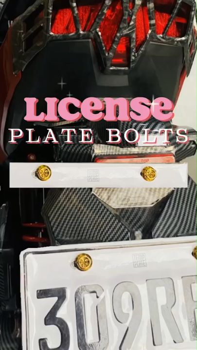 MOKOTO LICENSE PLATE HOLDER BOLTS WITH NUTS ACCESSORIES FLOWER TYPE ...