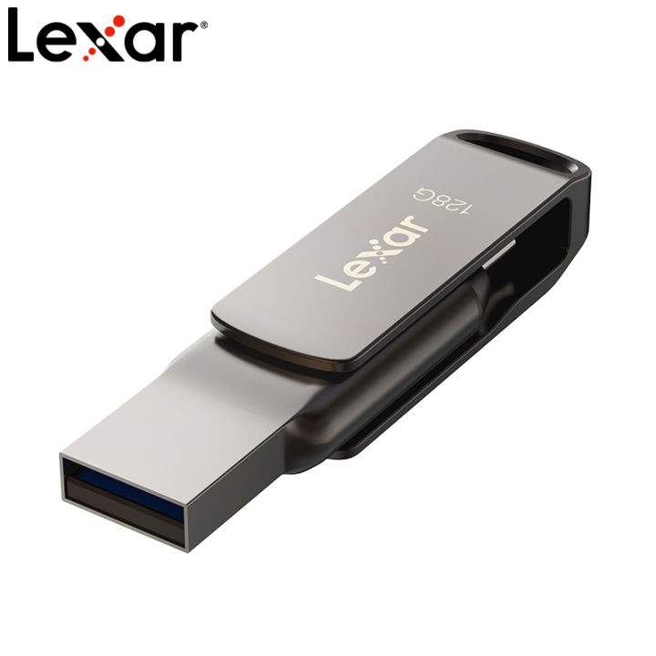 Lexar D400 USB Flash Drive USB 3.1 Type C/A Memory Stick Dual Slot USB ...