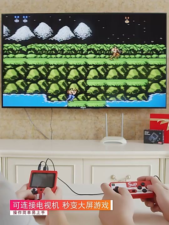 2 Player Game Retro Mini Portable With Controller Joystick Handheld ...