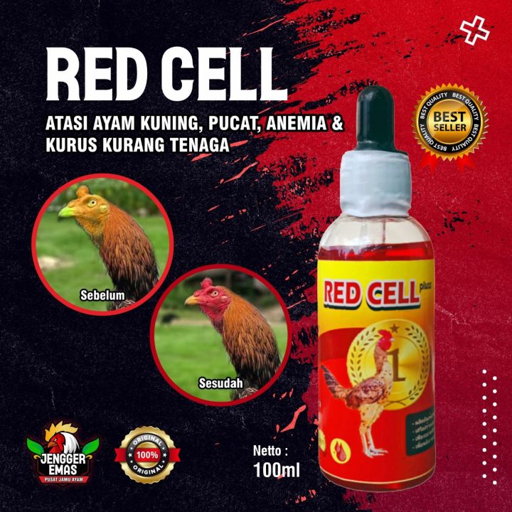 red cell original pemerah ayam obat ayam Kuning Pucat Anemia & Kurus ...