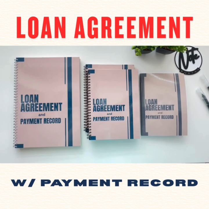 Loan Agreement Record Book – Borrower & Lender Info, Payment Tracker ...