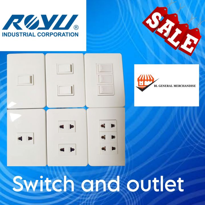 Royu classic series switch and outlet 1 gang outlet set,2 gang outlet,3 ...