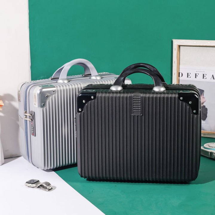 New Retro Suitcase 16-Inch Suitcase with Password Lock Lightweight ...