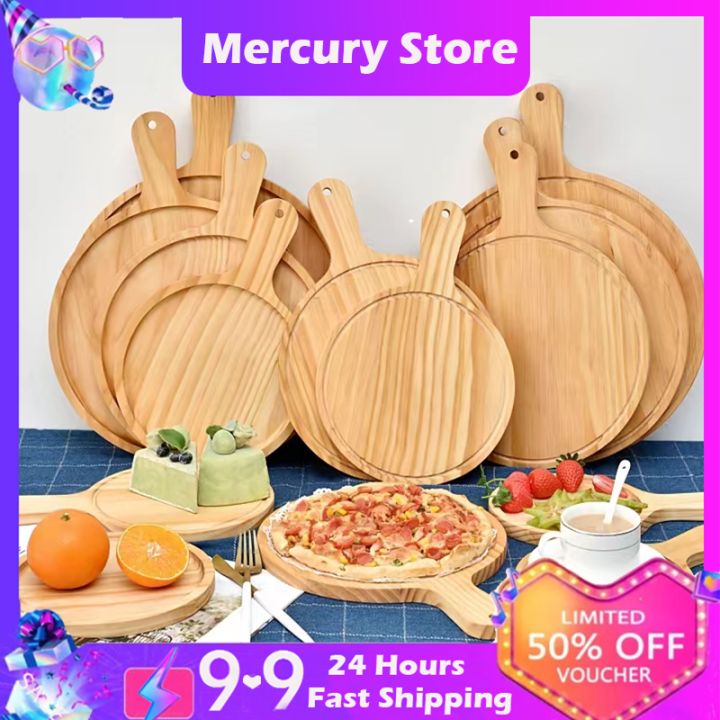 8/10/12/14 Inch Wooden Pizza Plate for Charcuterie Cheese Dishes Pizza ...