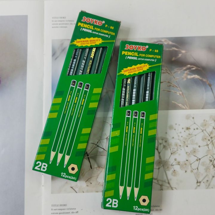 Pensil Joyko P-88 Isi 12pcs Pensil 2B For Computer Kualitas Super ...