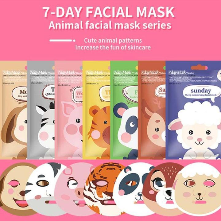 Cute Cartoon Facial Mask Moisturizing Hydrating Mask Deep Moisturizing ...