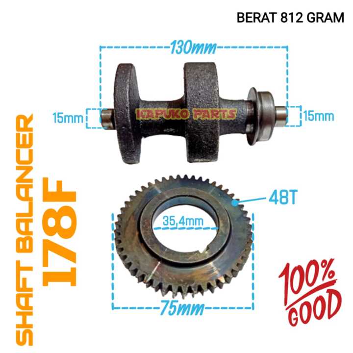 178F SHAFT BALANCER WITH GEAR UNTUK MESIN DIESEL KAMA | Lazada Indonesia