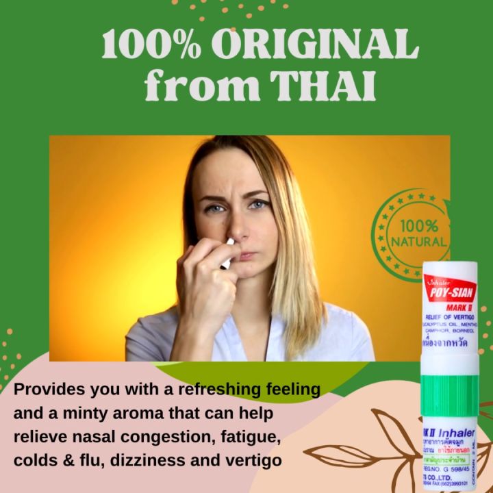 Poy-Sian Mark 2 (2 in1 Inhaler) Authentic from Thailand Herbal Stick ...