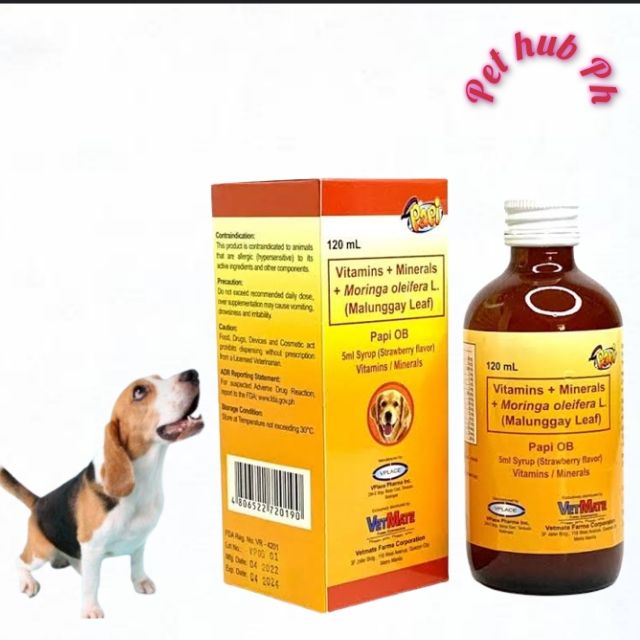 Papi Ob Pre and Post natal Pet Vitamin 120ml (pet hub ph) | Lazada PH