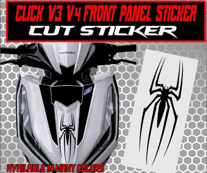 Honda click V3 -V4 front panel machine cut sticker laminated waterproof ...